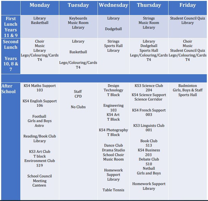 Armthorpe Academy - Clubs and activities